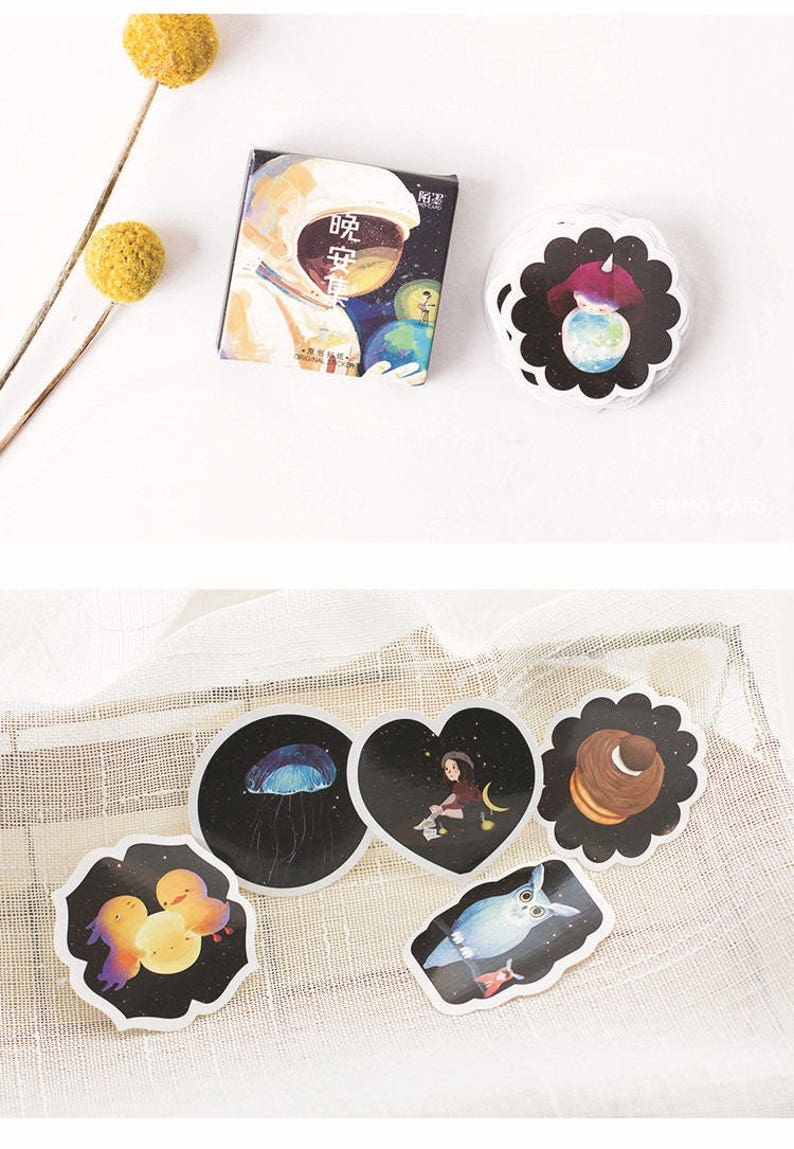 40 summer dream sticker night time fancy fairy tale fantasy | Etsy