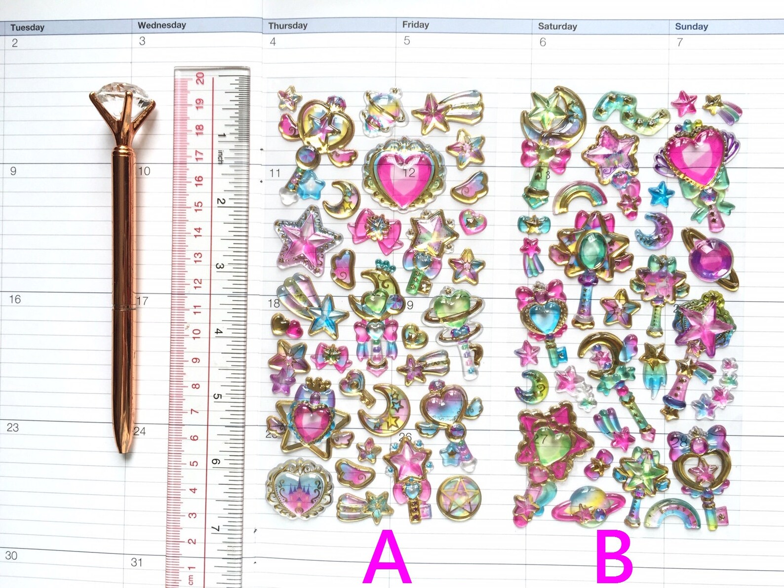 Pretty Magic Ward Sticker Super Thick Colorful Epoxy Sticker - Etsy