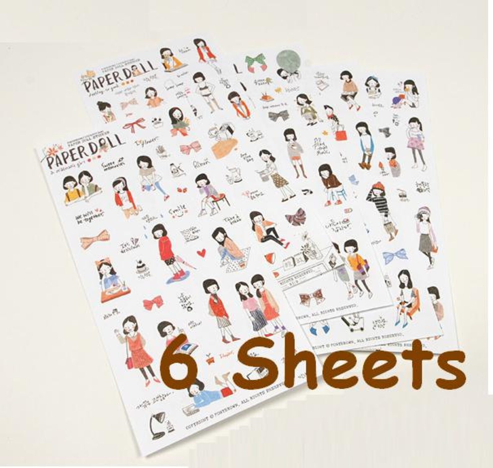 6 My Collage Life Stickers Daily Life Sticker Cool Girl | Etsy