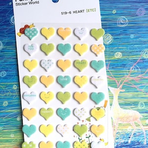 Simple Heart Shape Sticker Sweet Heart Pure Heart Rainbow Heart Felt ...