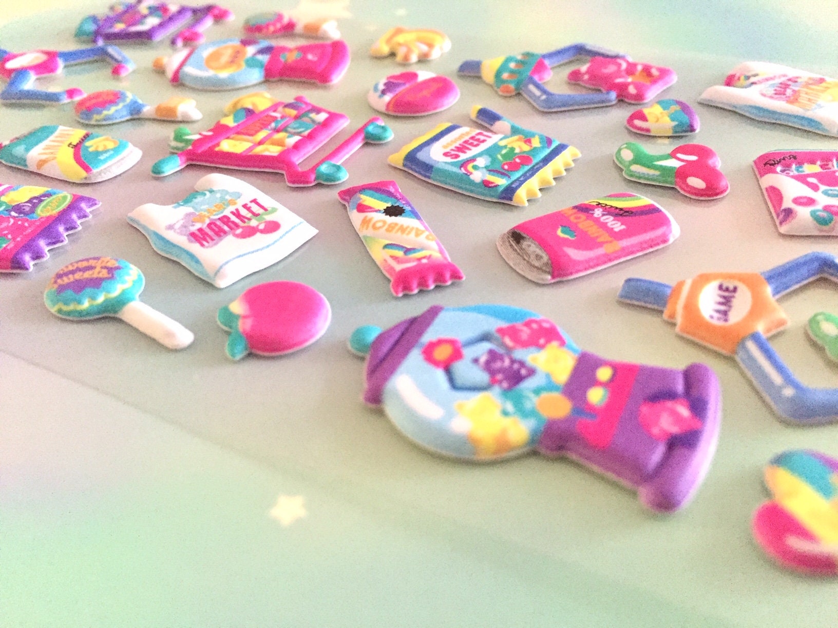 Colorful Snack Candy Sticker Gummy Bear Candy Bar Buffet Sweet - Etsy