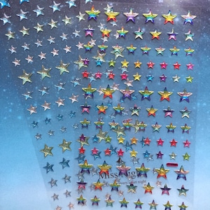 117 Little Star Sticker Glitter Stars Fancy Small Star Pink Tone Blue ...