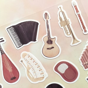 Global Musical Instrument Sticker World Instrument Music Theme Icon ...