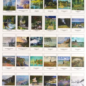 Claude Monet Postcard 30 Classic Collection Canvas Art Print - Etsy
