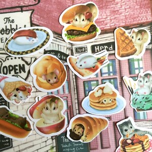 35 Cute Pet Animal Cute Food Sticker Rabbit Cat Adorable Pet Hamster ...