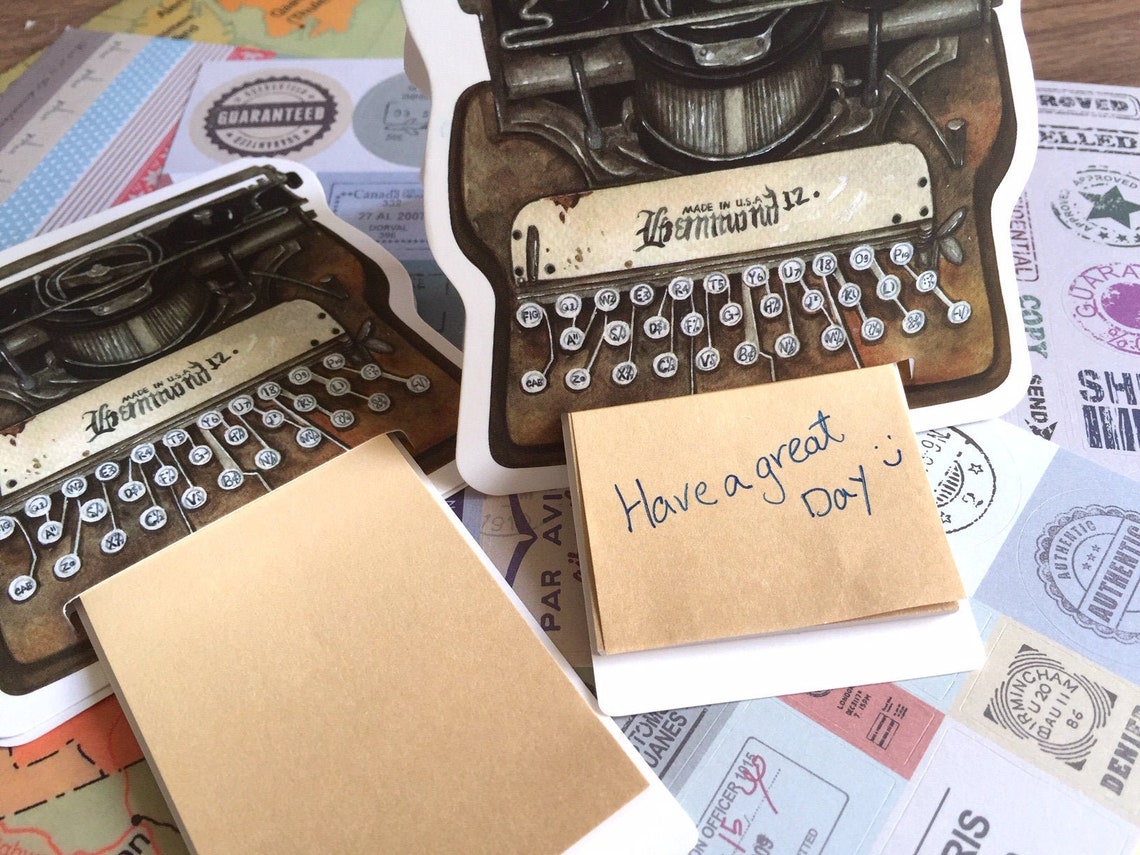 Typewriters Paper Gift Cute Sticky Note Cool Paper Note Mini - Etsy