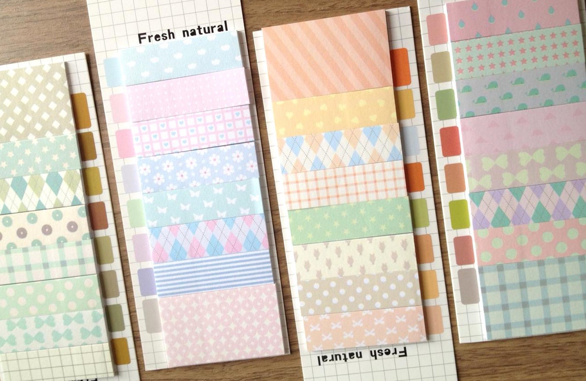 Pastel Sticky Notes Natural Pattern Sticky Note Fancy Colorful Dots ...