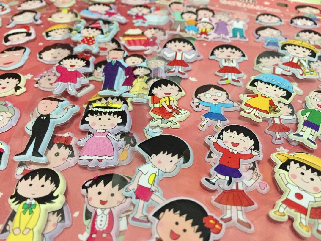 Chibi Maruko Chan Sticker Cute Girl Maruko Funny Family Sakura - Etsy