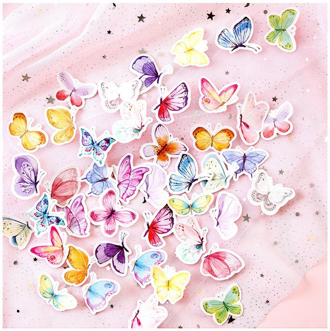 45 Butterfly Sticker Butterfly Theme Dancing Butterfly Colorful ...