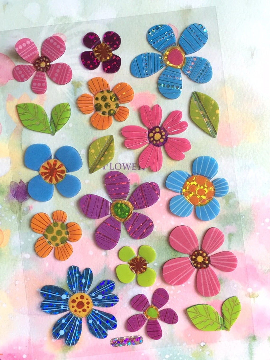 3d Flower Sticker Flower Fairy Flower Garden Deco Sticker Four | Etsy