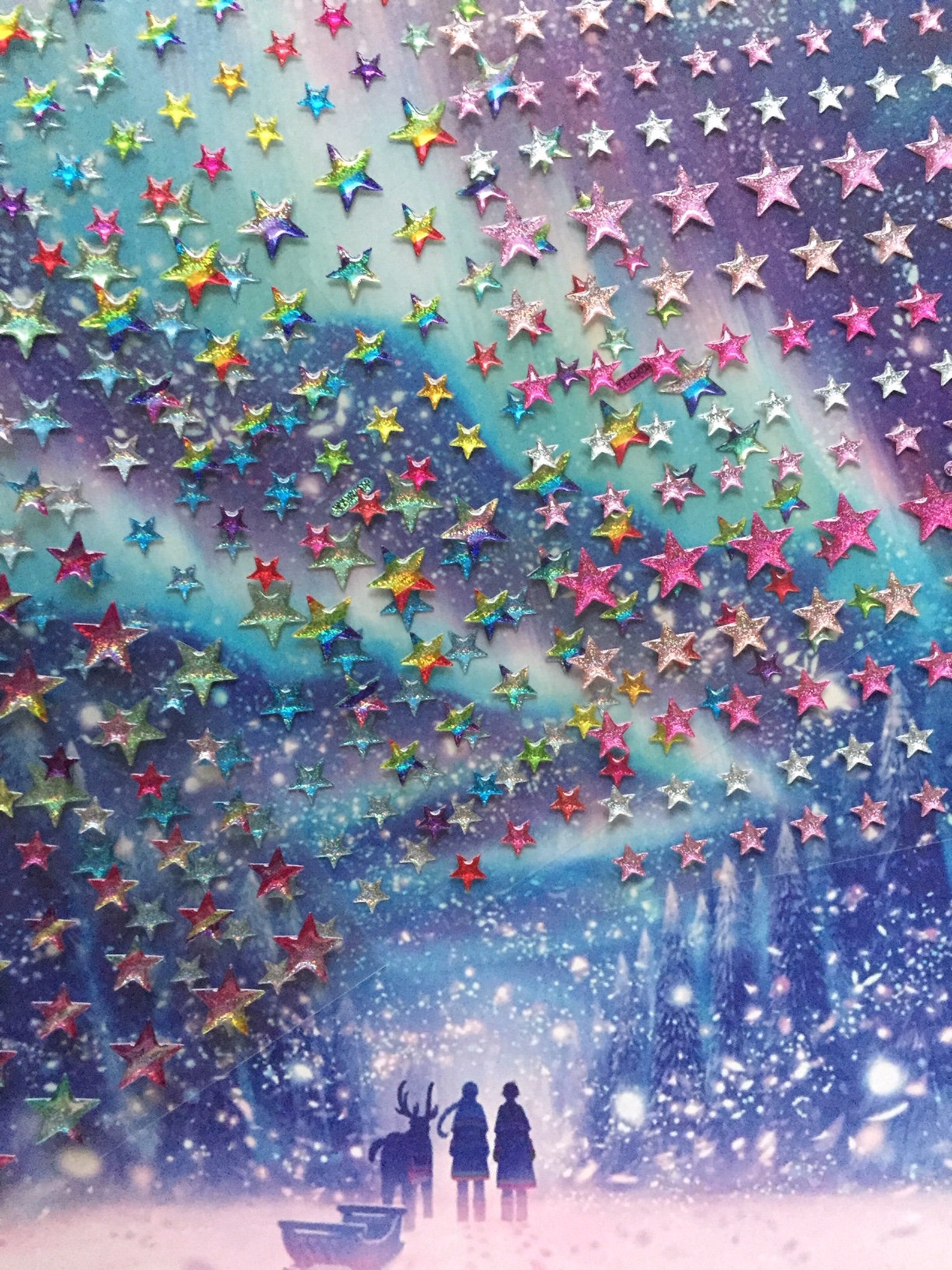 117 Little Star Sticker Glitter Stars Fancy Small Star Pink Tone Blue ...