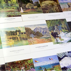 Claude Monet Postcard 30 Classic Collection Canvas Art Print Monet ...
