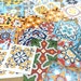 46 Tile Stickers Mini Tile Retro Boho Tile Vintage Bohemian Pattern ...