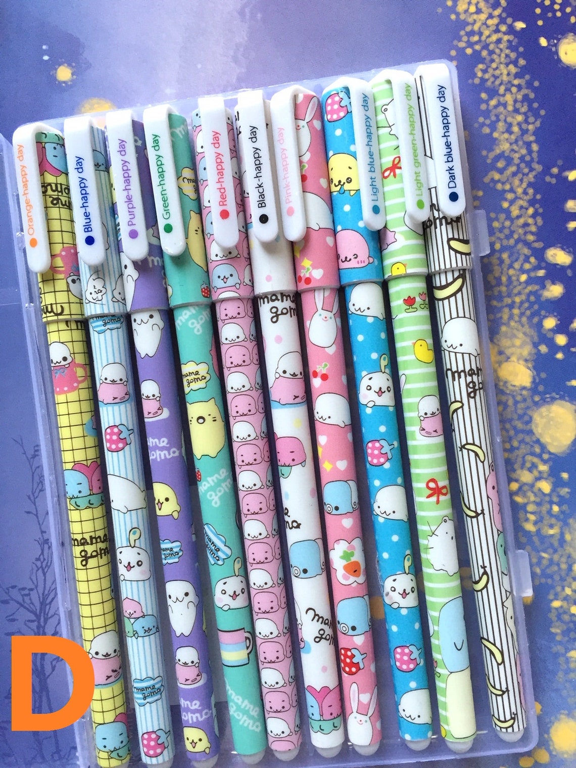 10 Pens Cute Pen Set With Box Kawaii Animal Panda Sea Sel Unicorn Gel ...