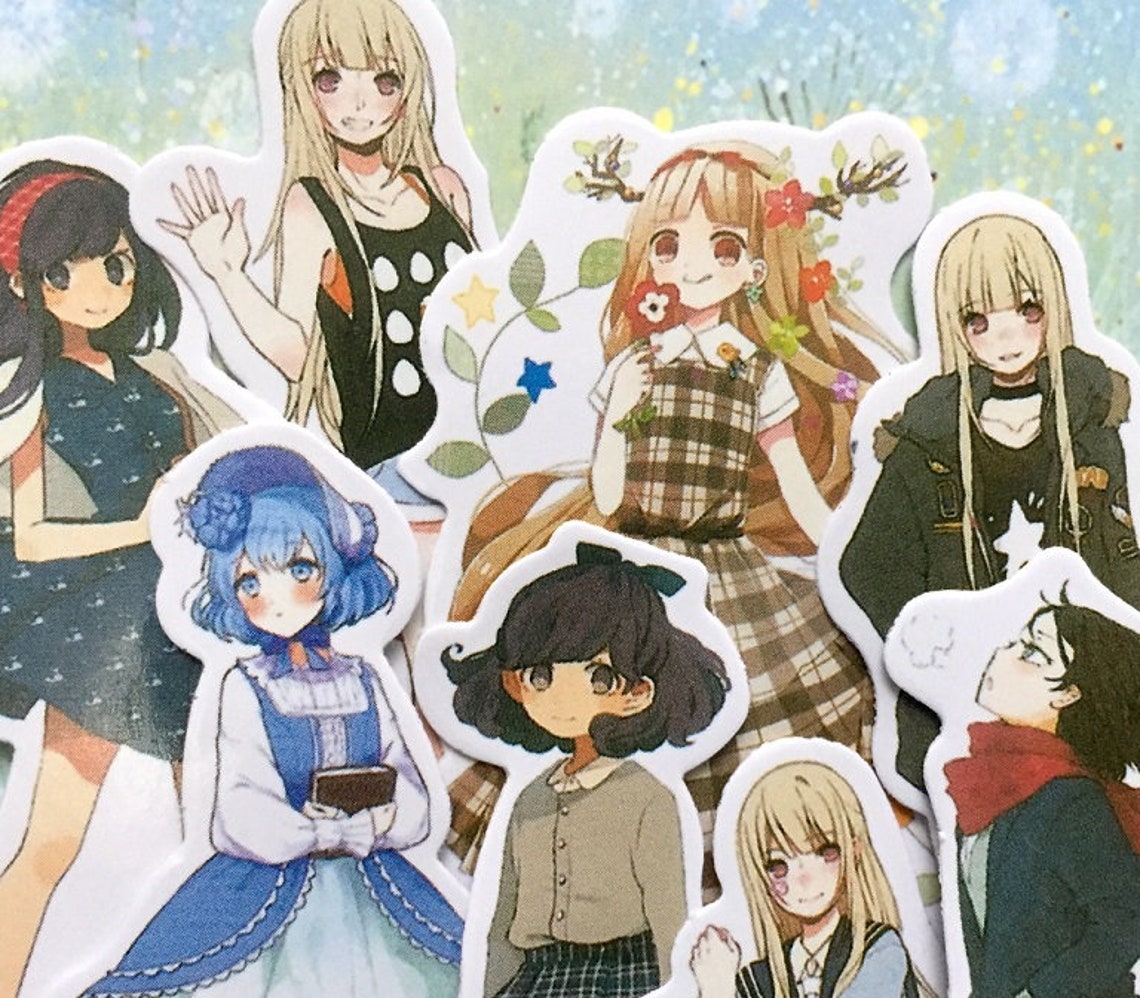 Japanese Comic Girl Sticker Cute Girl Teen Girl Sweet Girl Pretty Girl ...