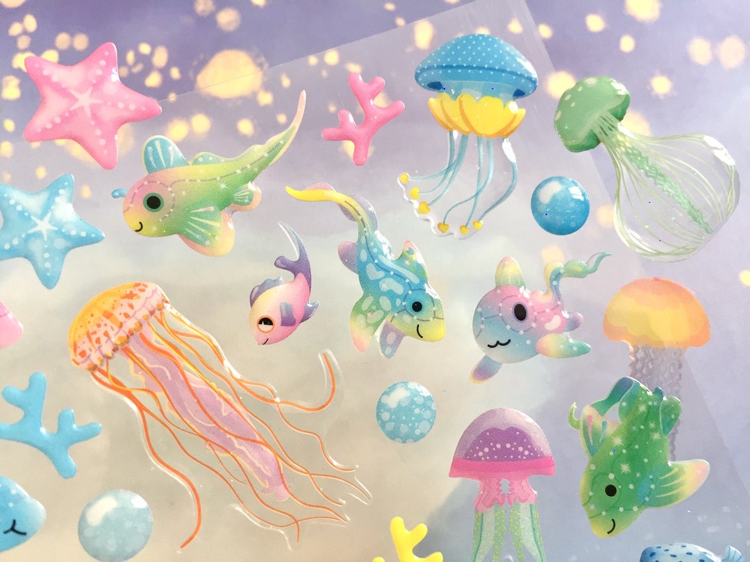 Fancy Rare Fish Deep Sea Creatures Sticker Rainbow Fish Tropical Fish ...