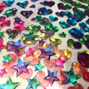 Rainbow Diamond Sticker Crystal Gemstone Epoxy Sticker Gradient ...