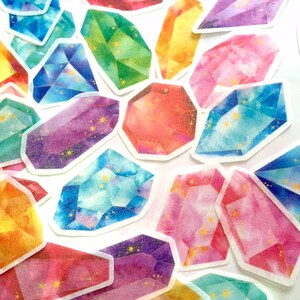 40 Big Diamond Stickers Hung Diamond Rainbow Jewelry Gemstone Colorful ...