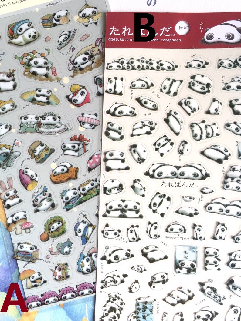 Cute Panda Sticker Cartoon Panda Cute Animal Panda Theme | Etsy