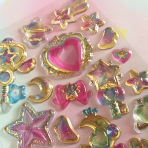 Pretty Magic Ward Sticker Super Thick Colorful Epoxy Sticker Anime ...