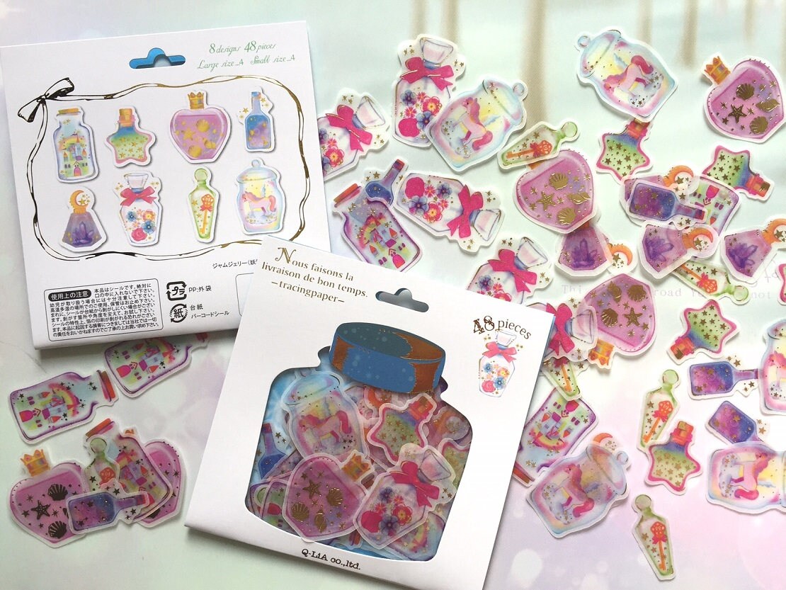 48 Magic Bottle Sticker Mini Bottle Art Animal Bottle Flake | Etsy