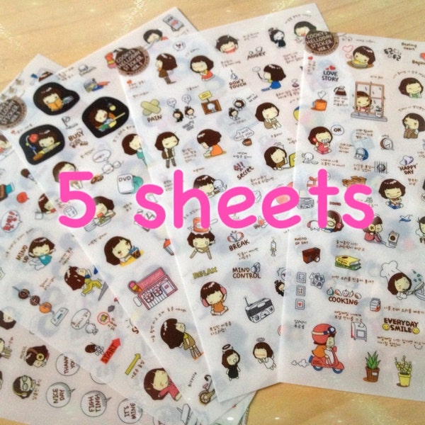 Cute Korean Stickers - Etsy