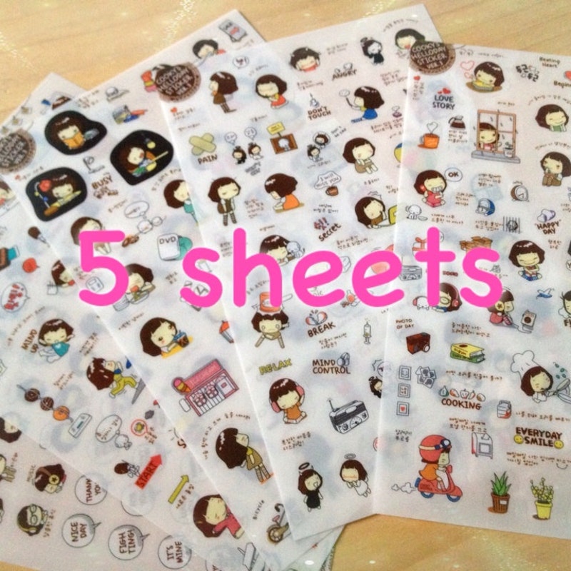 Cute Korean Stickers - Etsy