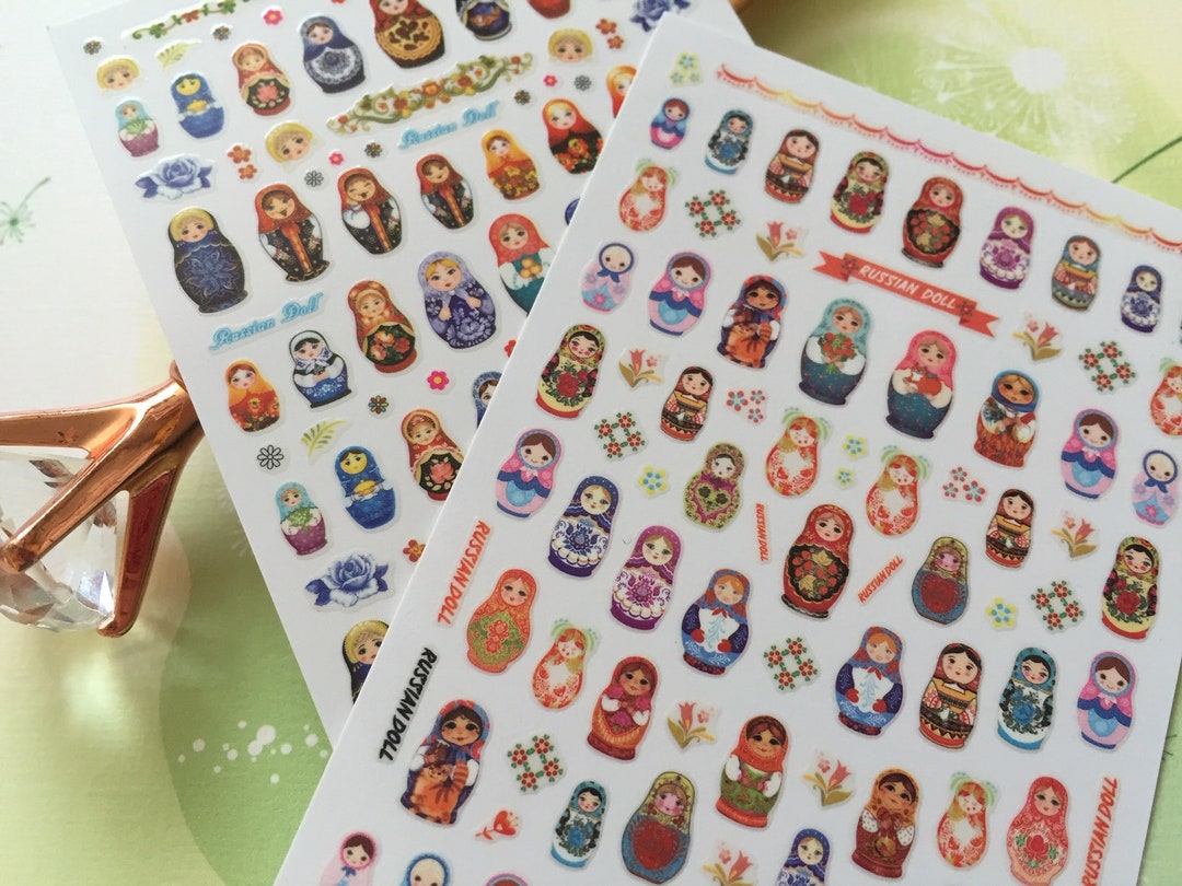 100 Matryoshka Stickers Nesting Doll Collection Russian Nesting Doll ...