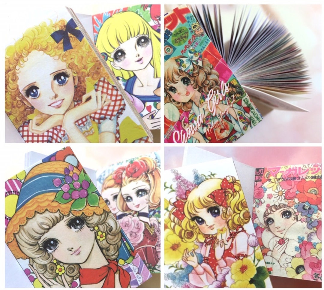 Retro Japanese Comic Girl Mini Book Vintage Cover Girl Teen Girl Cute ...