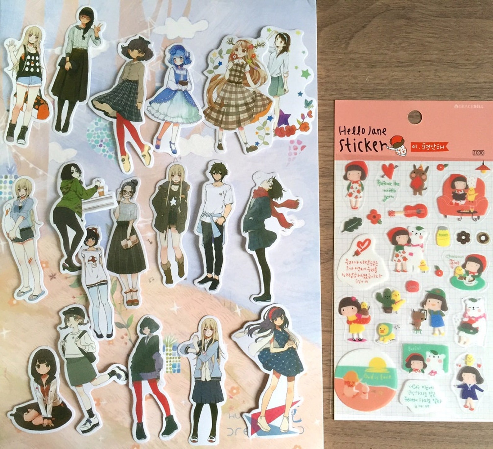 Japanese Comic Girl Sticker Cute Girl Teen Girl Sweet Girl Pretty Girl ...