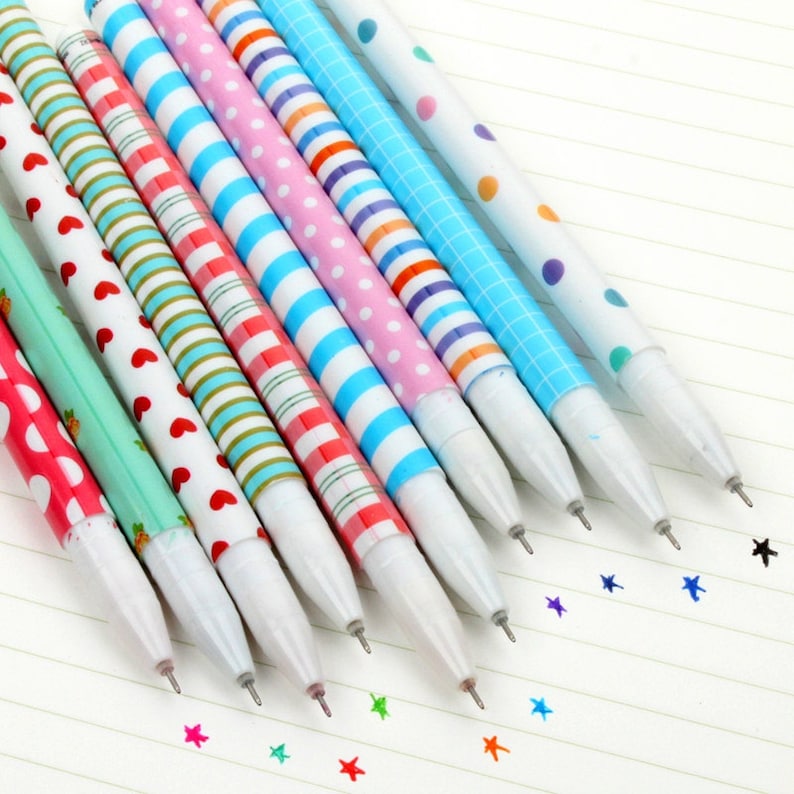 Stylo mignon de Kawaii de gel stylo à encre de couleur | Etsy