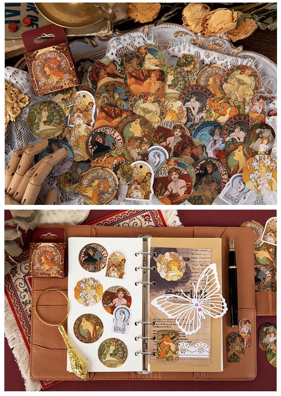 45 Alphonse Maria Mucha Sticker Mucha Art Nouveau Classic Canvas ...