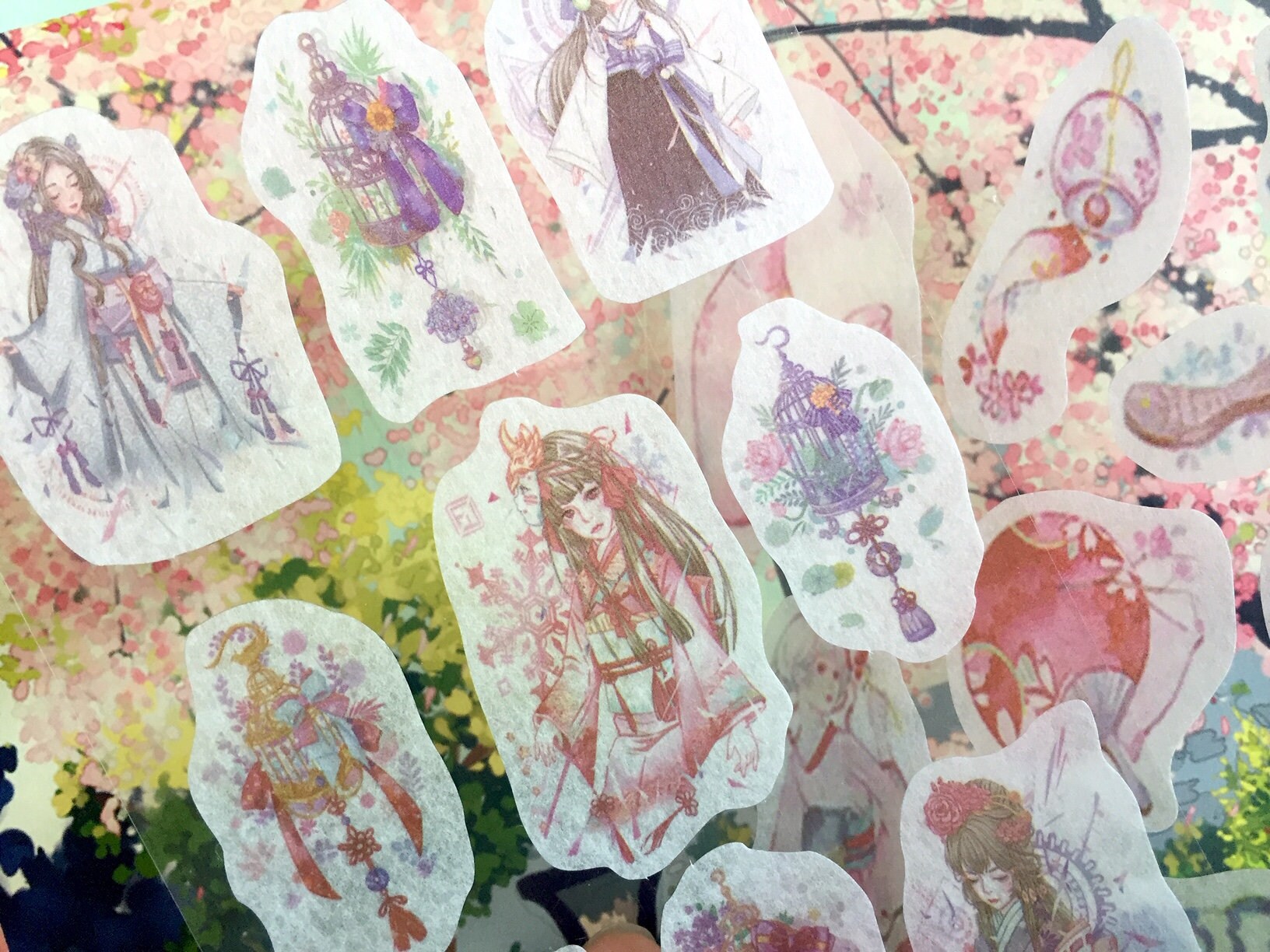 6 sheets ancient japan sticker ancient japan beauty Japan | Etsy