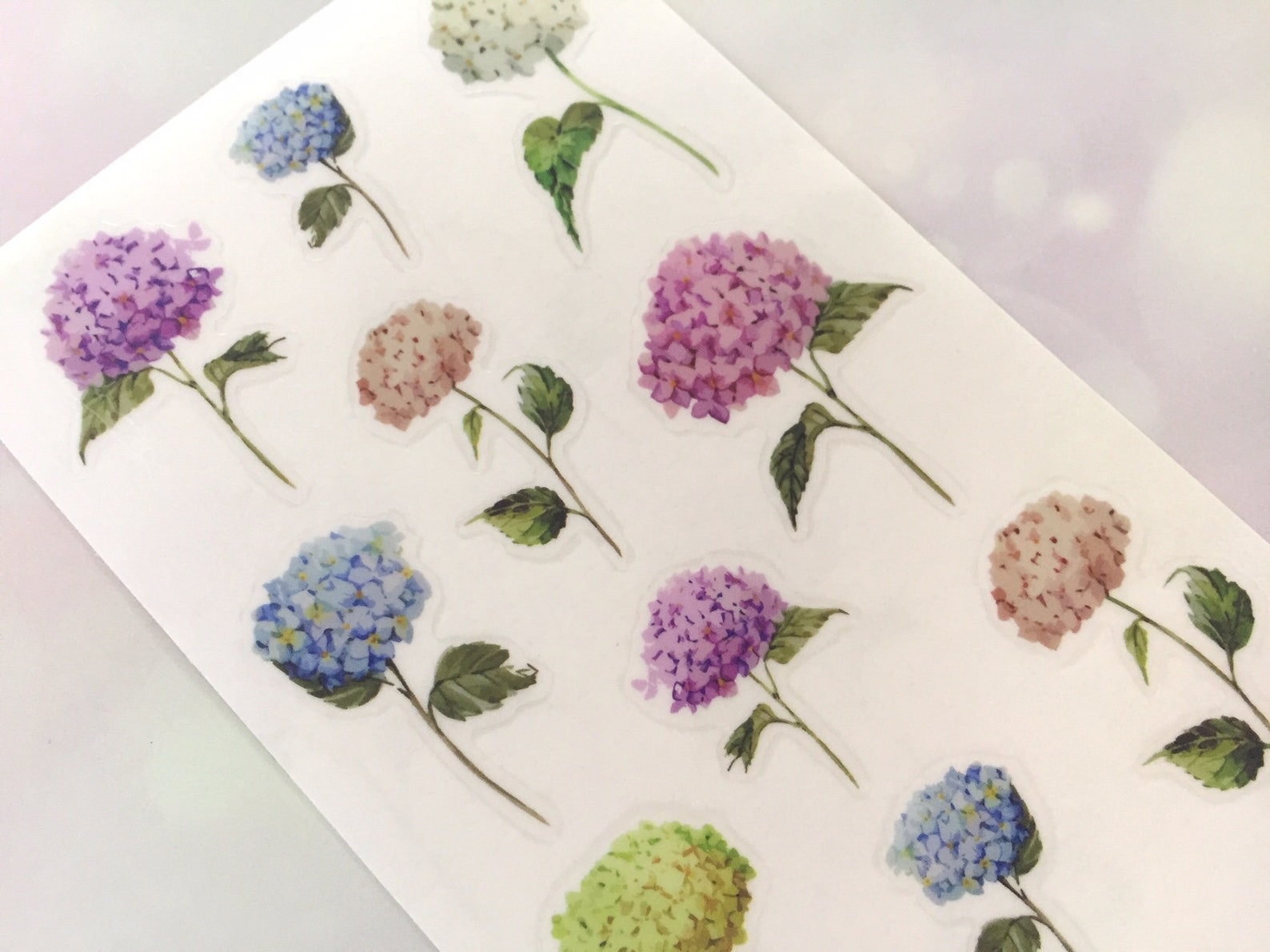 Hydrangea Flower Sticker Flower Art Romantic Watercolor Flower | Etsy