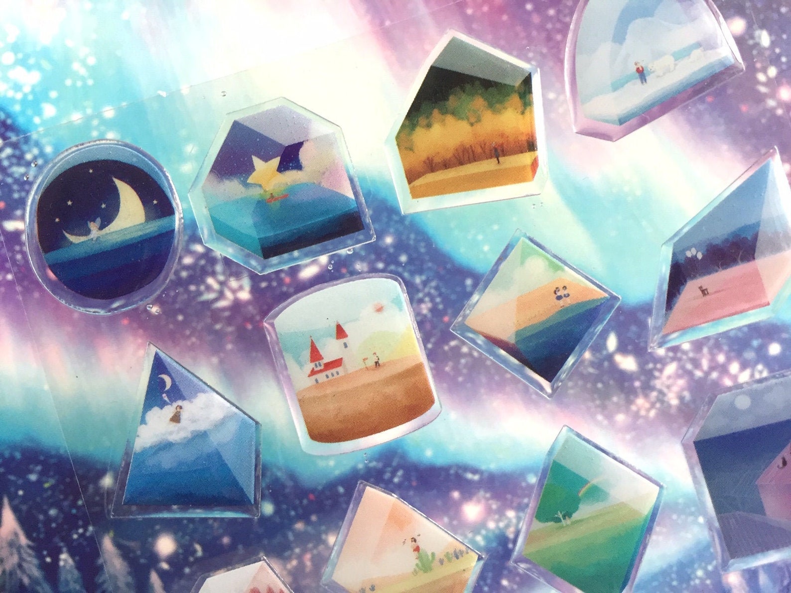 Mini World Tiny World Sticker Wish Bottle Glass Cube Little - Etsy