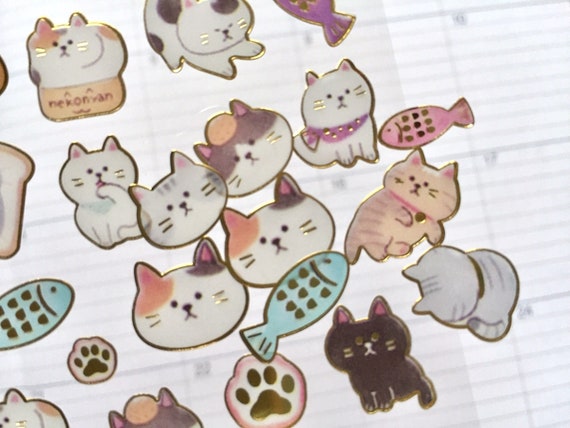 Mini Fat Cat Sticker Cat Themed Super Cute Pet Cat Fish Cat - Etsy