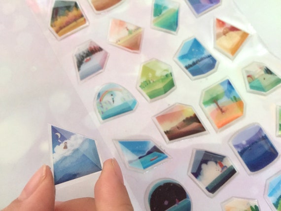 Mini World Tiny World Sticker Wish Bottle Glass Cube Little | Etsy