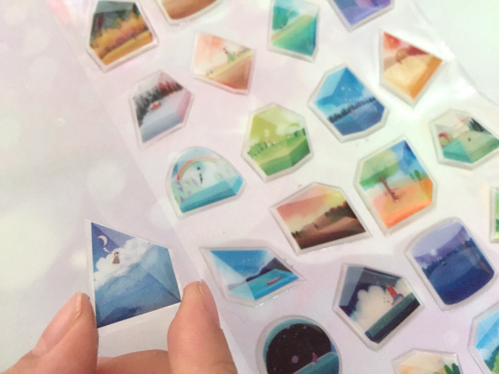 Mini world tiny world sticker wish bottle glass cube little | Etsy