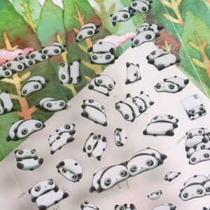 Cute Panda Sticker Cartoon Panda Cute Animal Panda Theme Sticker Panda ...