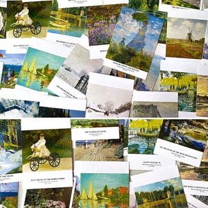 Claude Monet Postcard 30 Classic Collection Canvas Art Print Monet ...