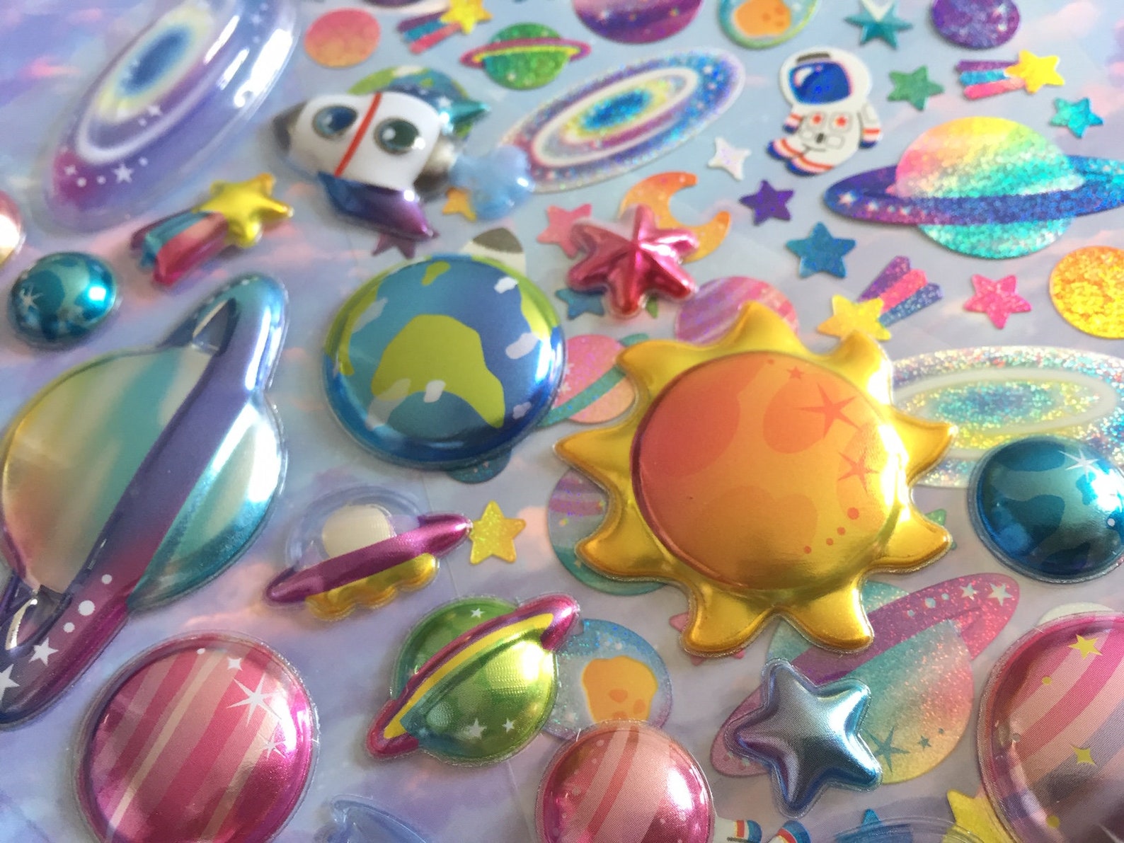 3D Outer Space Sticker Pop up Earth Sun Rocket Astronaut - Etsy