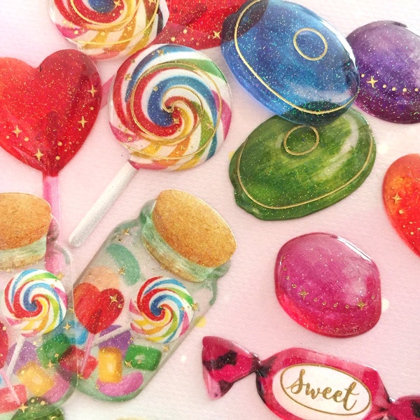Lollipop Stickers - Etsy