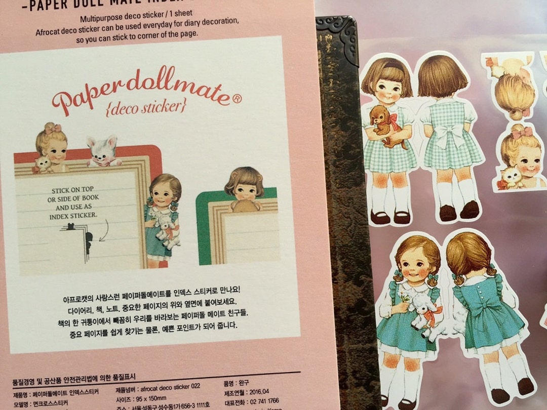 Cute Index Sticker Girl Diary Sticker Adorable Toddler Little Girl ...