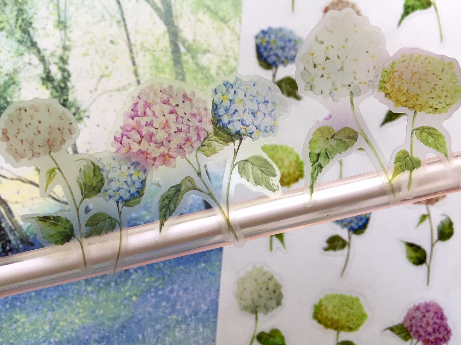 Hydrangea Flower Sticker Flower Art Romantic Watercolor Flower | Etsy