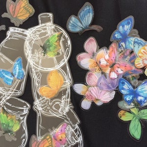 36 Butterfly Stickers Transparent Butterfly Dancing Butterfly Rare ...