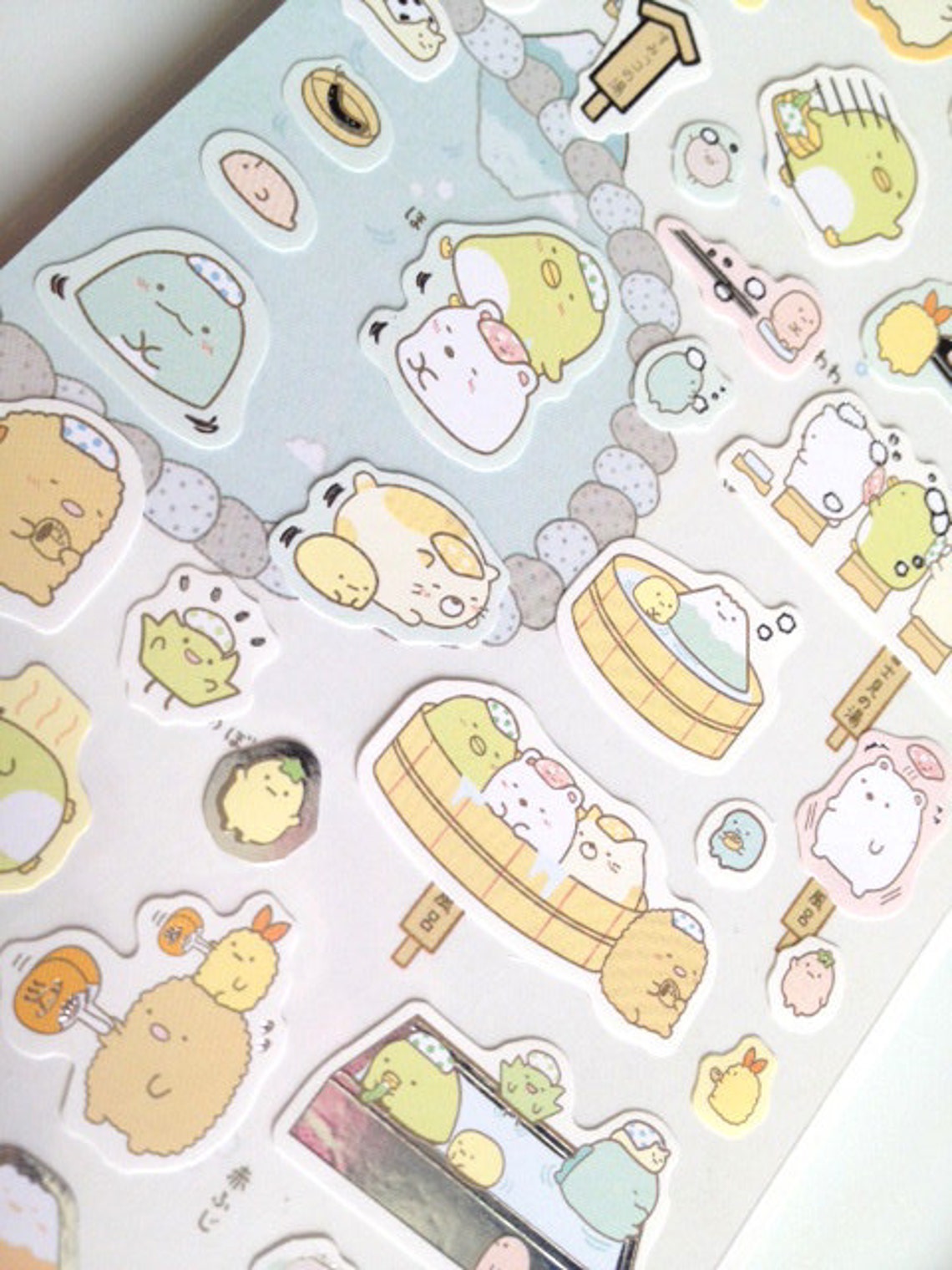 Hot Springs Party Fat Cartoon Monster Sticker Japanese - Etsy