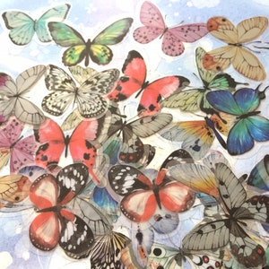 36 Butterfly Stickers Transparent Butterfly Dancing Butterfly Rare ...