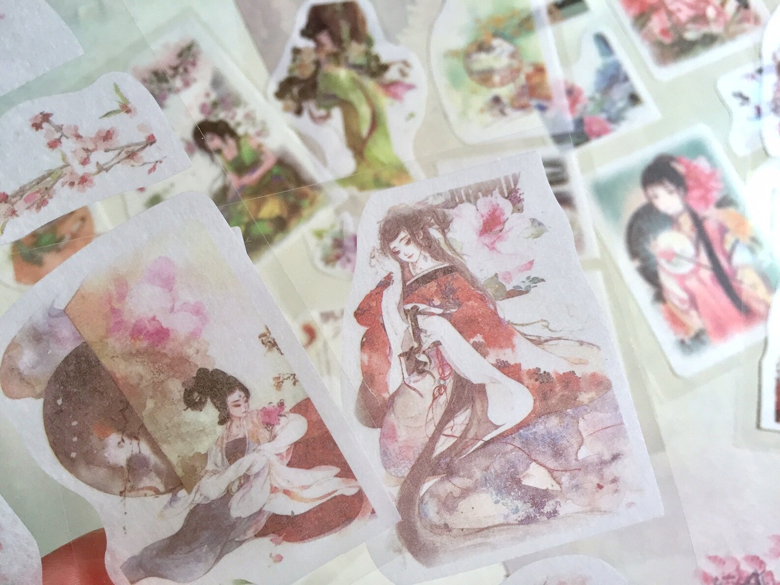 6 Sheets of Ancient Chinese Girl Sticker Asian Vintage Beauty - Etsy