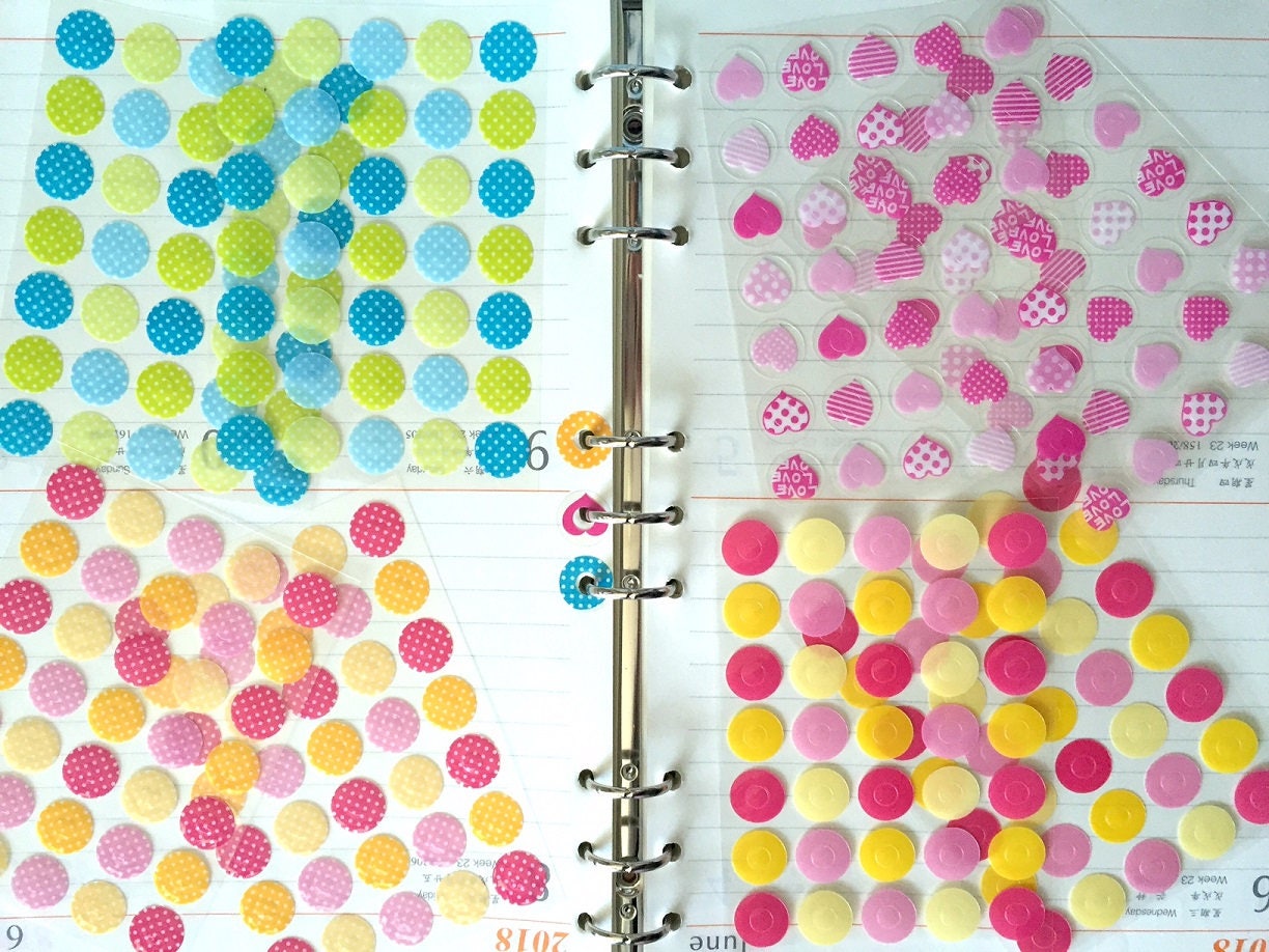 Ring Hole Sticker File Punched Holes Reinforcement Label Polka - Etsy ...