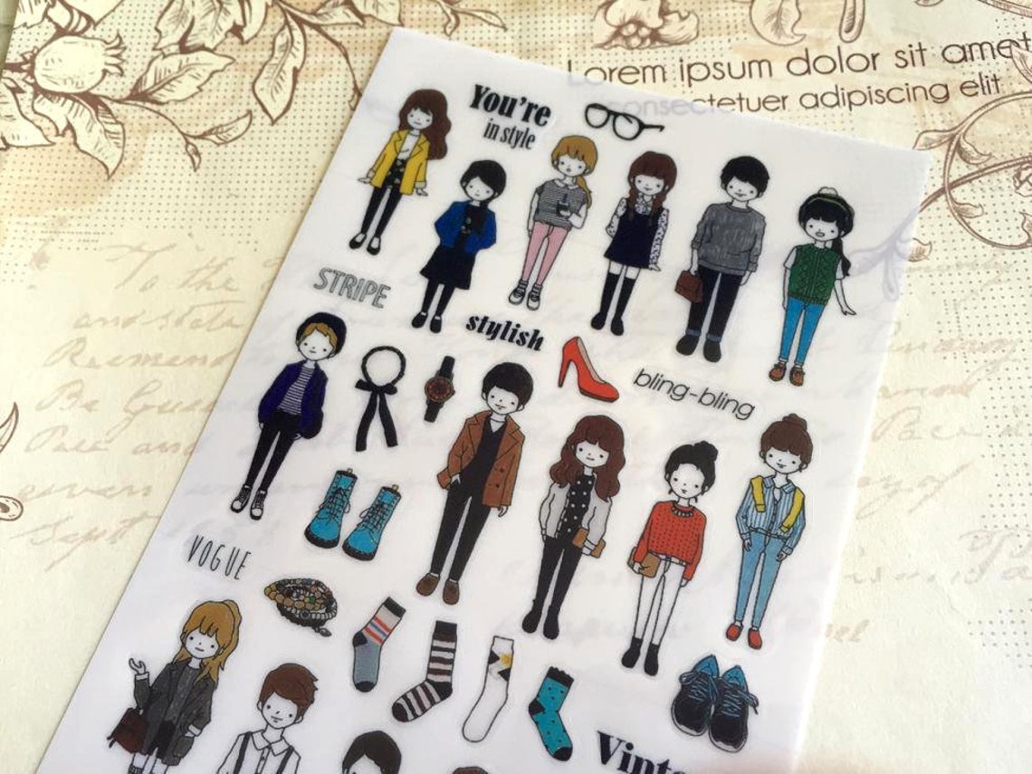 College Students Sticker Fashion Guide Stylish Teen Sticker | Etsy